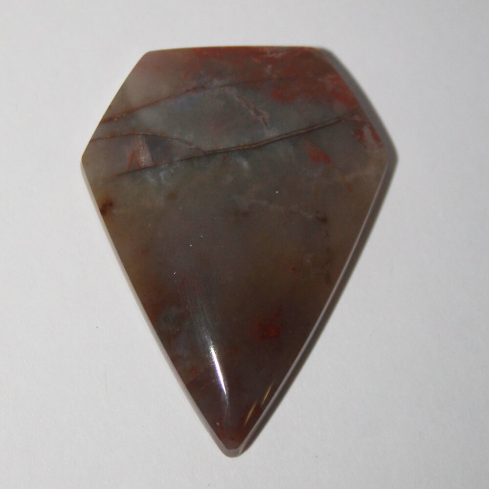 Коллекционный кабошон халцедон, 39х29х3 мм, Казахстан, «True Stones»