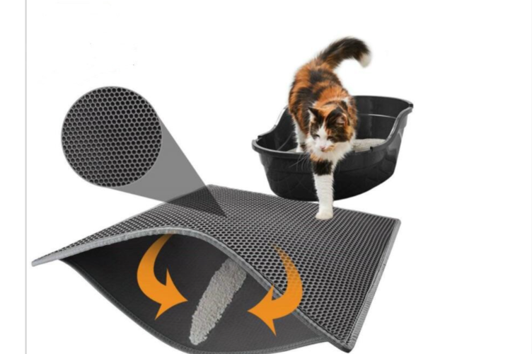 Двухэтажный кошачий песок коврик кошачий песок сбор коврик мочеиспускание и водонепроницаемые материалы дисперсионный контроль может быть очищен легко очищен