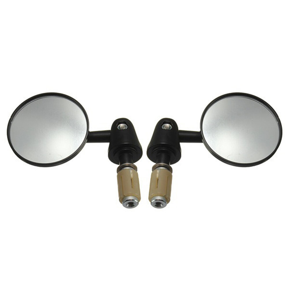 1 комплект зеркал заднего вида для мотоцикла, поворотные, разъемные, алюминиевые, круглые, для руля с внешним диаметром 7/8 дюймов (22 мм), выпуклые, для уличных автомобилей, универсальные скутеры, черный цвет