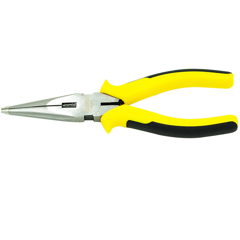 STANLEY 6" Long Nose Pliers with Non-Slip Handle, Metal Hand Tool Needle Nose Pliers STHT84031