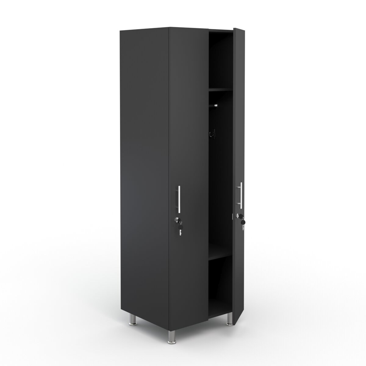 Шкаф для раздевалок 2х-секционный, Черный. Производитель товара - компания Westcom.