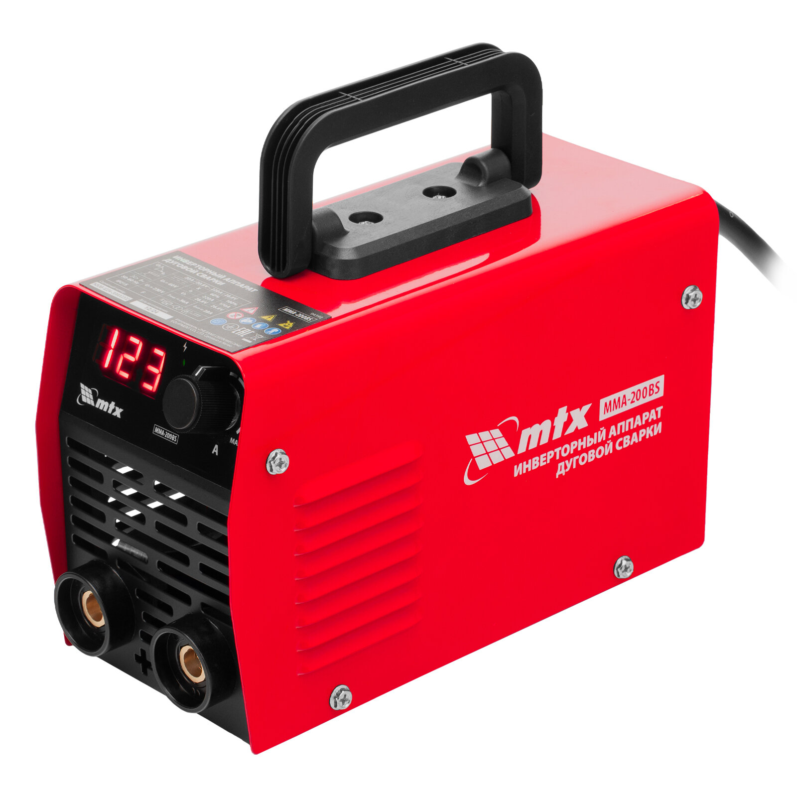Инверторный аппарат дуговой сварки MMA-200BS, 200 А, ПВ 60% MTX 94398
