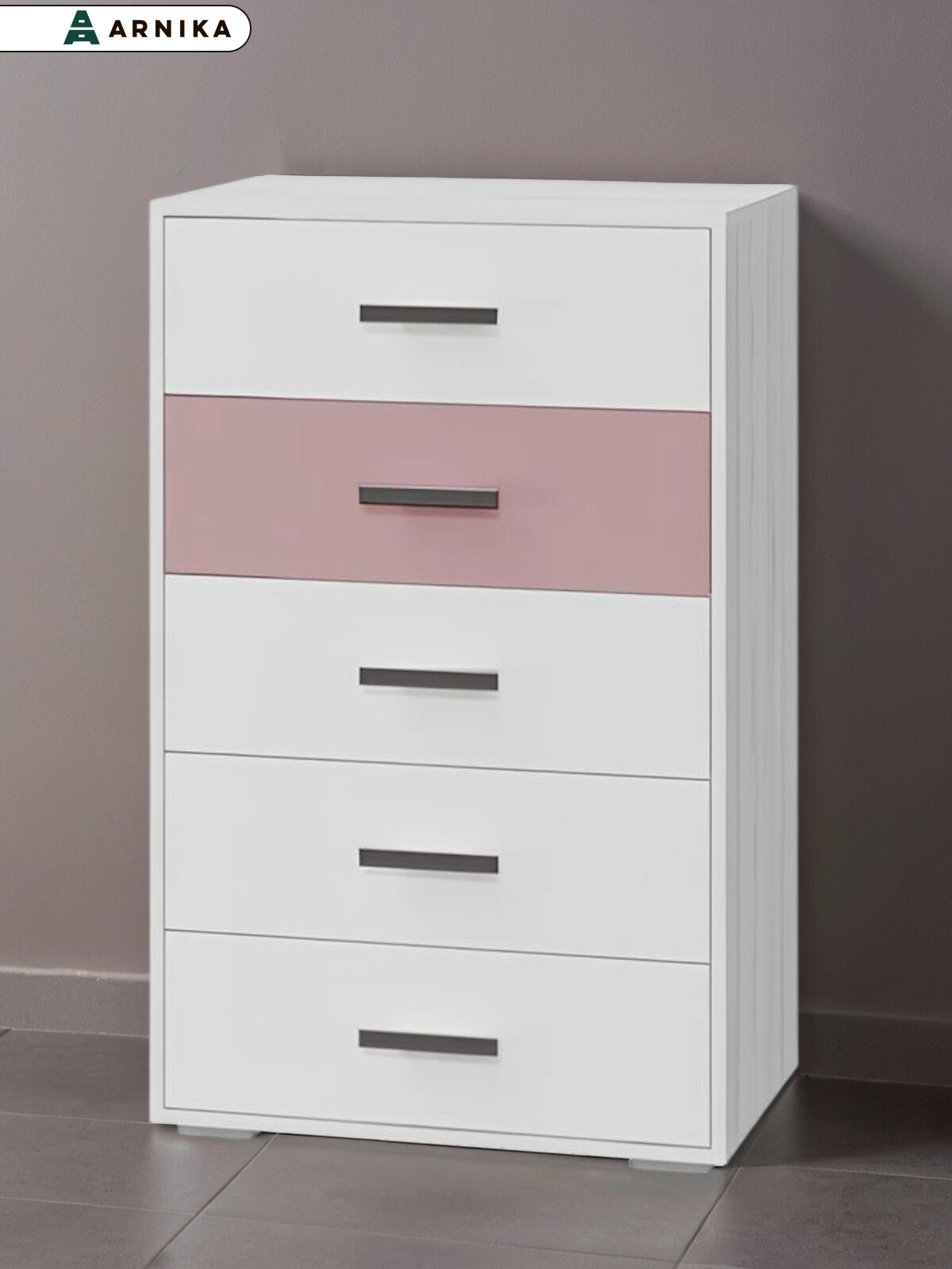 Комод ARNIKA Лило, 5 ящиков, 43х86х38 см, современный стиль