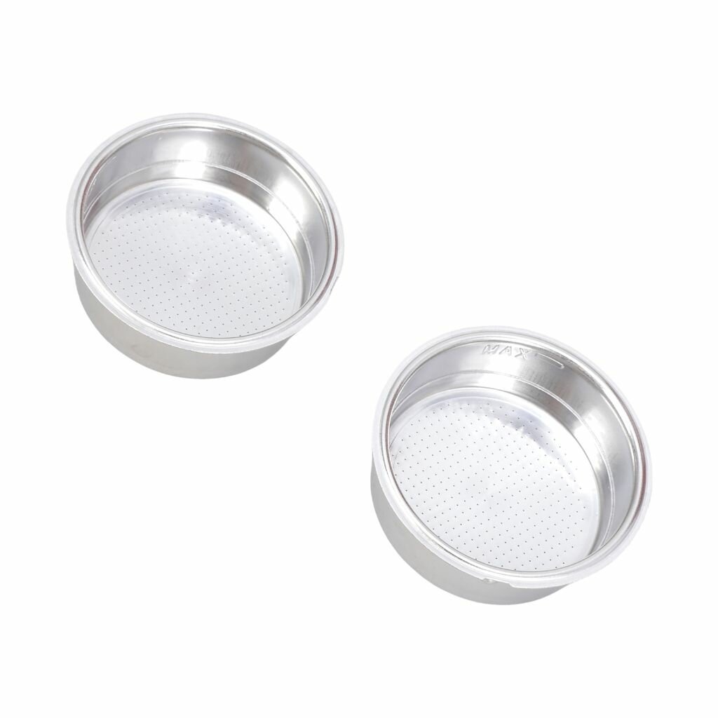 2шт, 51 мм аксессуары для эспрессо-машины двойная чашка чаша порошка ситечко из нержавеющей стали