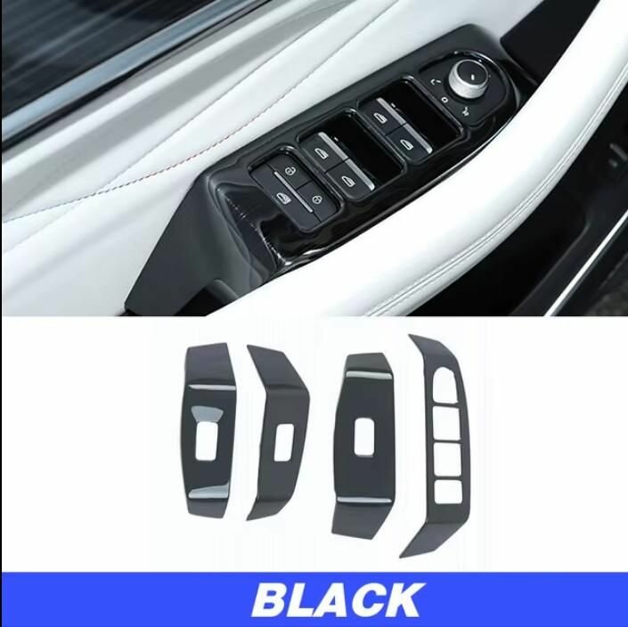 Джили Монжаро - Накладки на кнопки стеклоподъемников дверей автомобиля Geely MONJARO