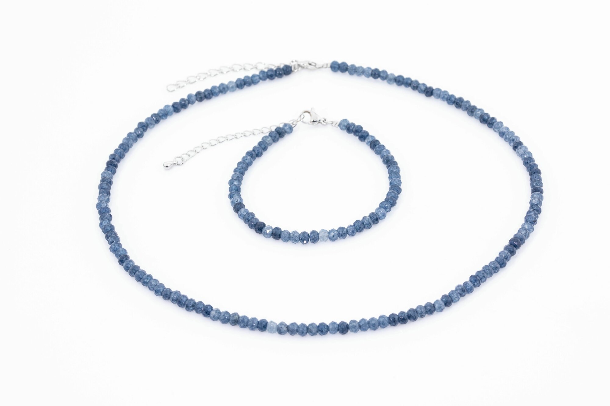 Комплект бижутерии: колье, искусственный камень, агат синтетический