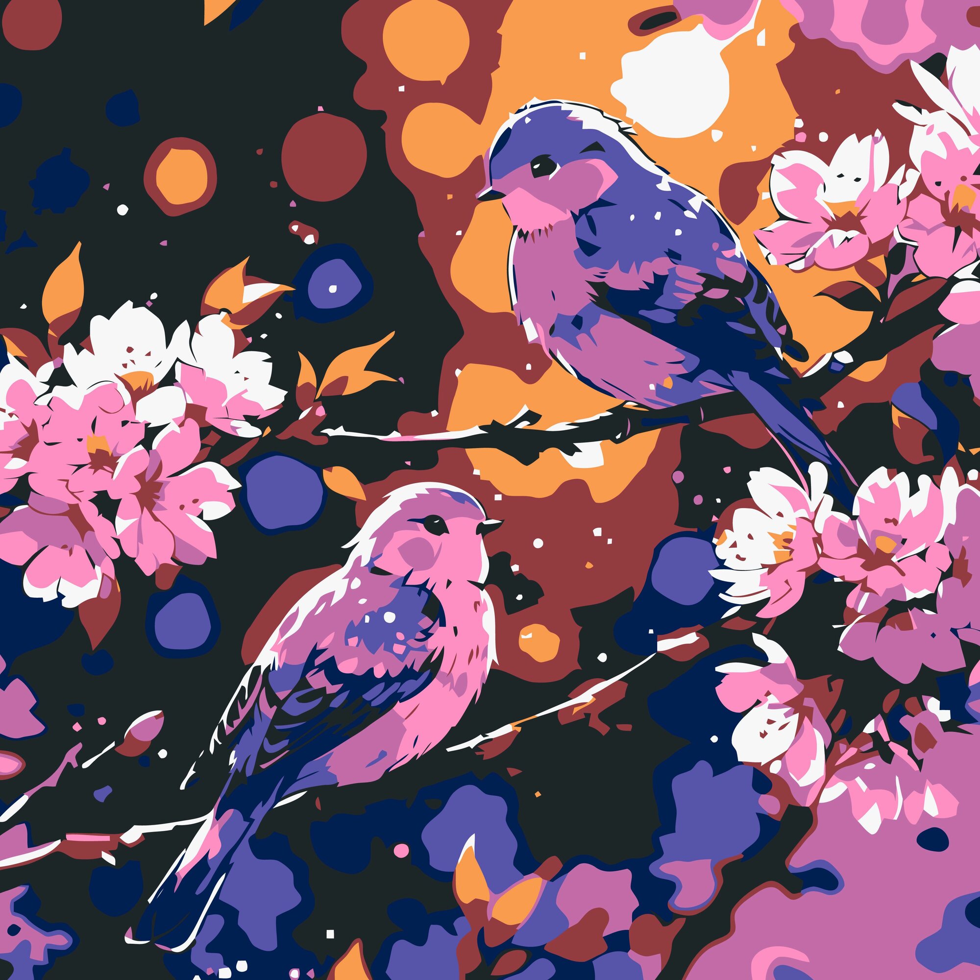 Детская картина по номерам E3195 "Лесные Жители" 30x30