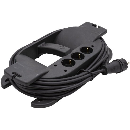 Very Удлинитель силовой на каучуковой рамке, IP44, КГ 3x1,5мм, 16А, 3,5кВт, с/з, 10м, (шт.) 89-0-100