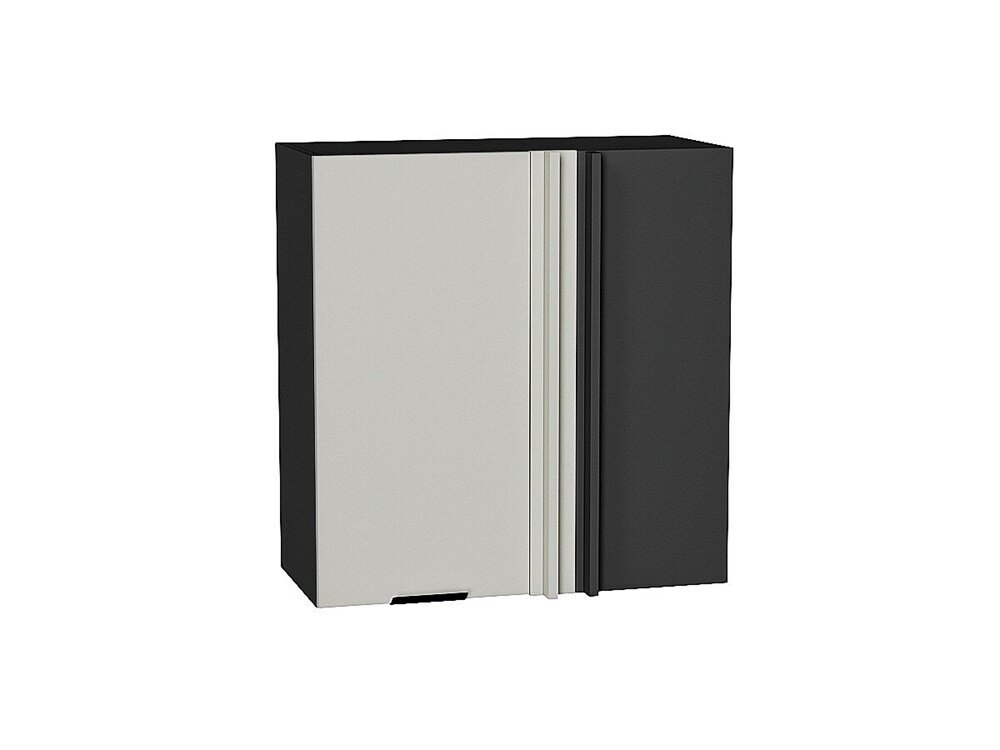 VVT Шкаф верхний прямой угловой Евро Graphite, Агат, 690 В*Ш*Г 716*690*345, фасад МДФ Агат, корпус Graphite Агат