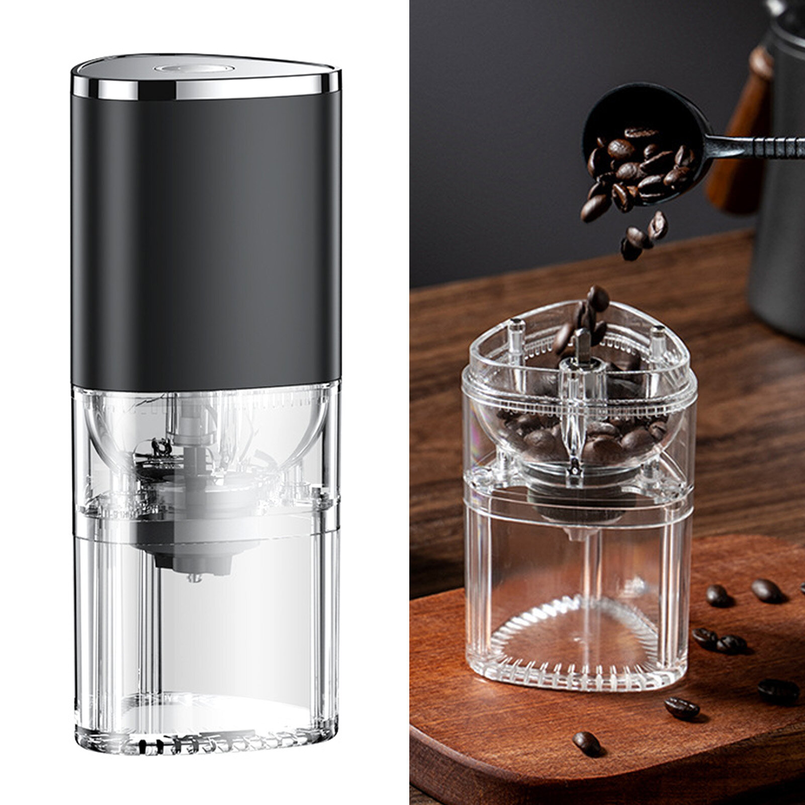 Портативная электрическая кофемолка 13 Вт 155 мл автоматическая перезаряжаемая кофемолка с улучшенным вкусом для дома и путешествий на открытом воздухе