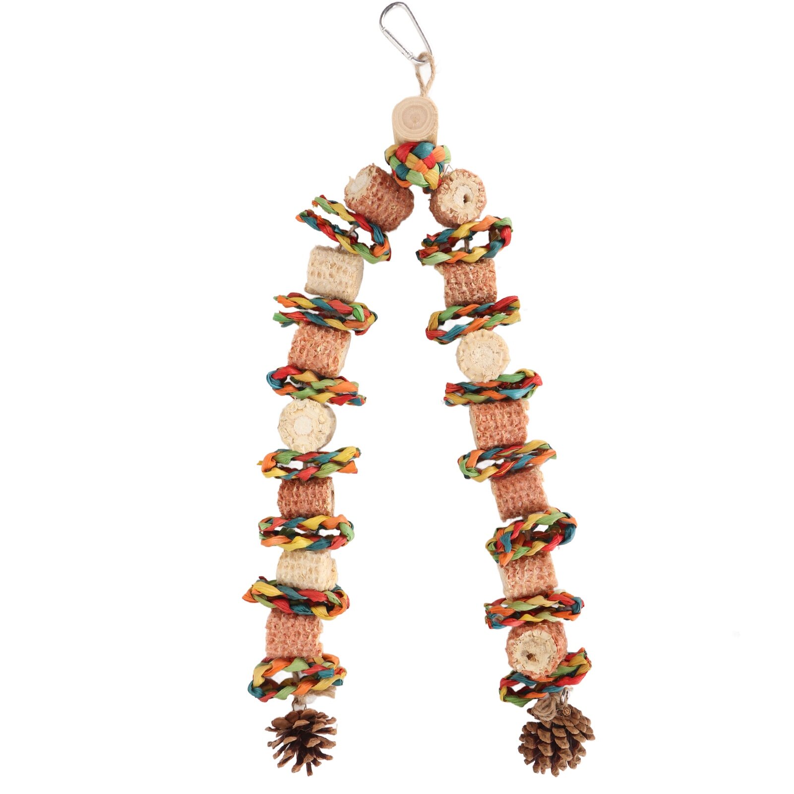 Жевательная игрушка для птиц, шлифовка клюва, облегчение скуки, кукурузный початок, сосновая шишка, игрушка для укуса птицы для средних и больших попугаев, красочная