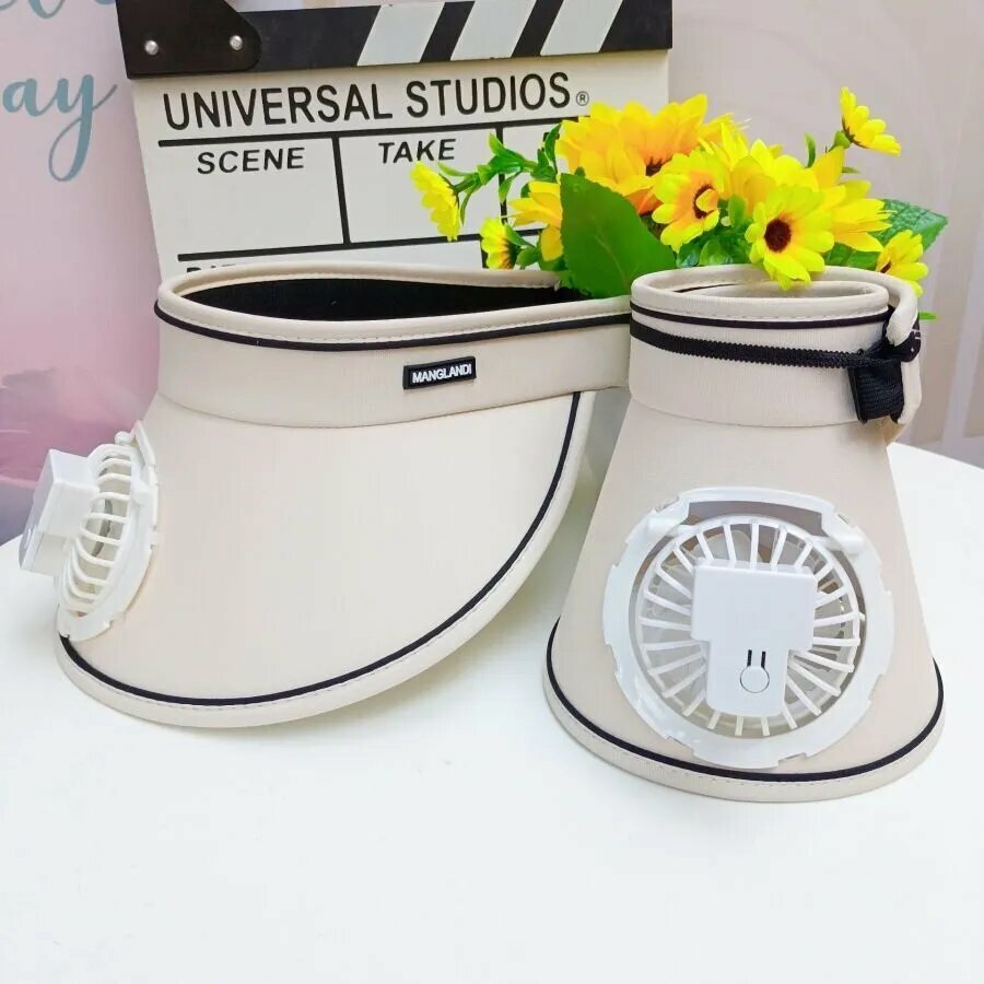 Регулируемая бейсболка с вентилятором - Дышащая сетка