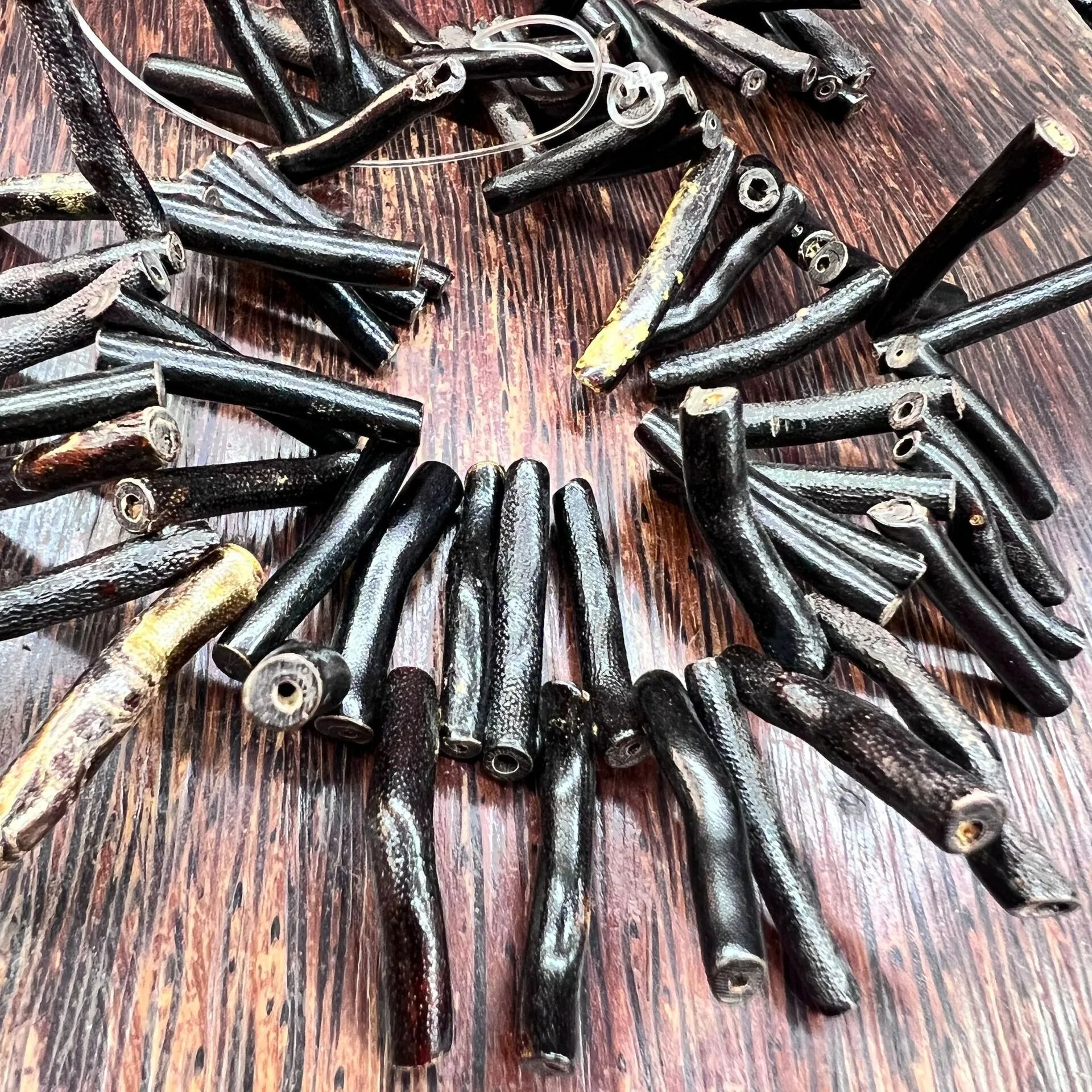 4x30-5x36 мм черный цвет морской бамбук коралл неправильной формы коралл DIY ожерелье браслет аксессуары