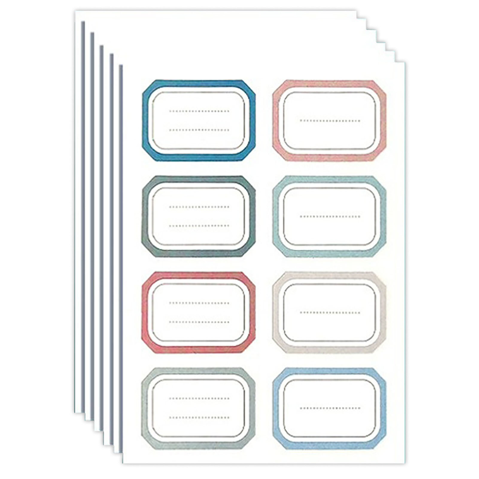 6 листов самоклеящихся именных наклеек большого размера, устойчивых к выцветанию, универсальных, для удобной маркировки дома и в школе.