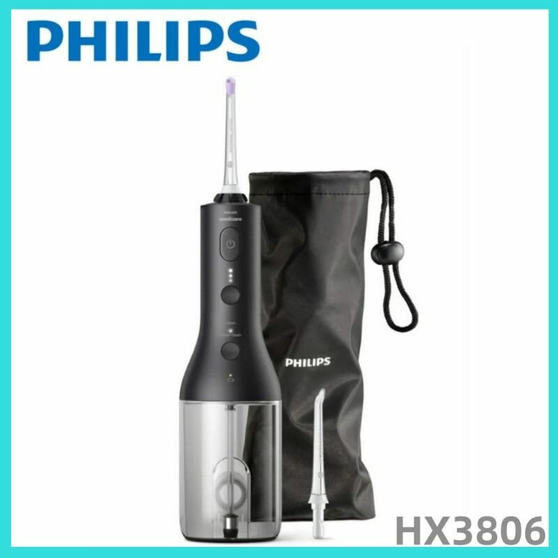 Ирригатор Philips Sonicare Cordless Power Flosser 3000 HX3806/33, черный