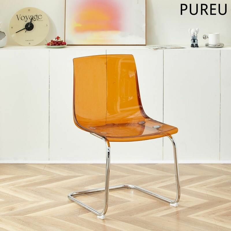 Стул PUREU, металлический каркас, прозрачный акрил, максимальная нагрузка 160кг