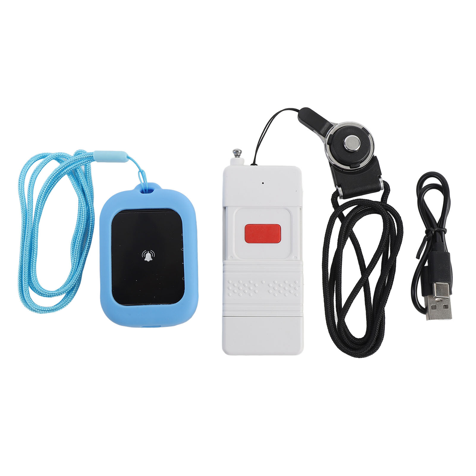 Беспроводная система вызова 1 приемник 1 клавиша вызова IPX4 водонепроницаемая вибрационная система оповещения для дома, школы, офиса, синяя