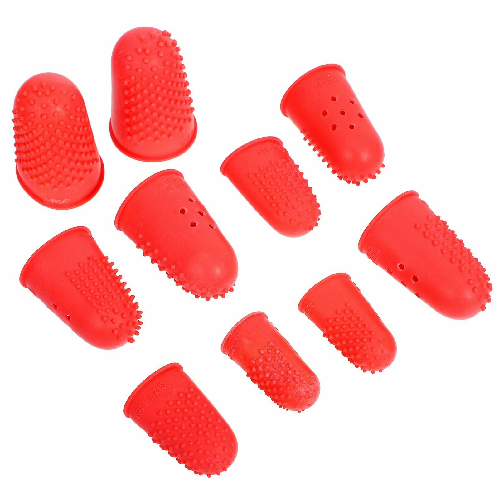 10 Штук Антискользящих Защитных Колпачков для Пальцев, Из Резины, Для Шитья и Квилтинга