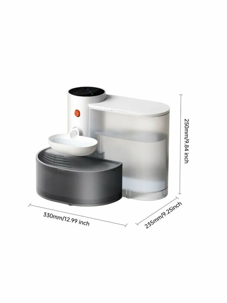 PetGravity Умная Поилка для Кошек и Собак с Наклонной Конструкцией Автоматическая Подача Воды, Без Рециркуляции, Свежая Вода Каждый Раз