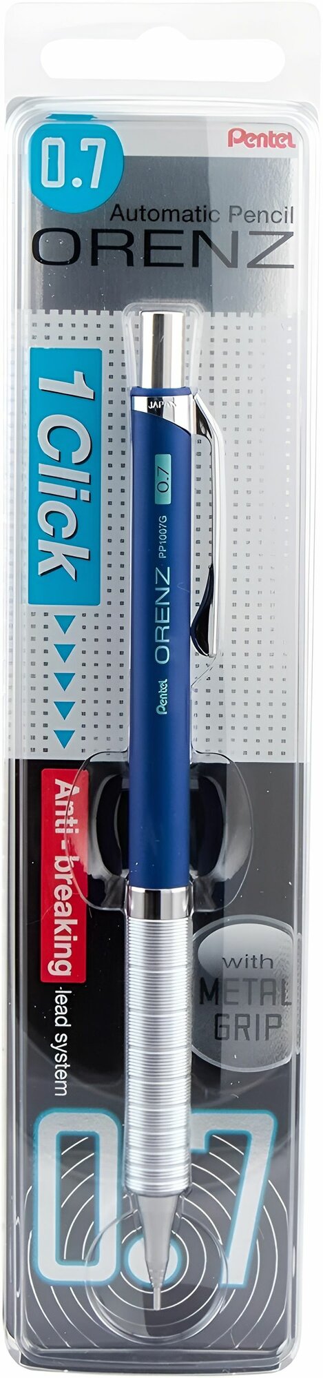 Pentel ORENZ карандаш автоматический профессиональный 0.7 мм, синий корпус, XPP1007G-CX