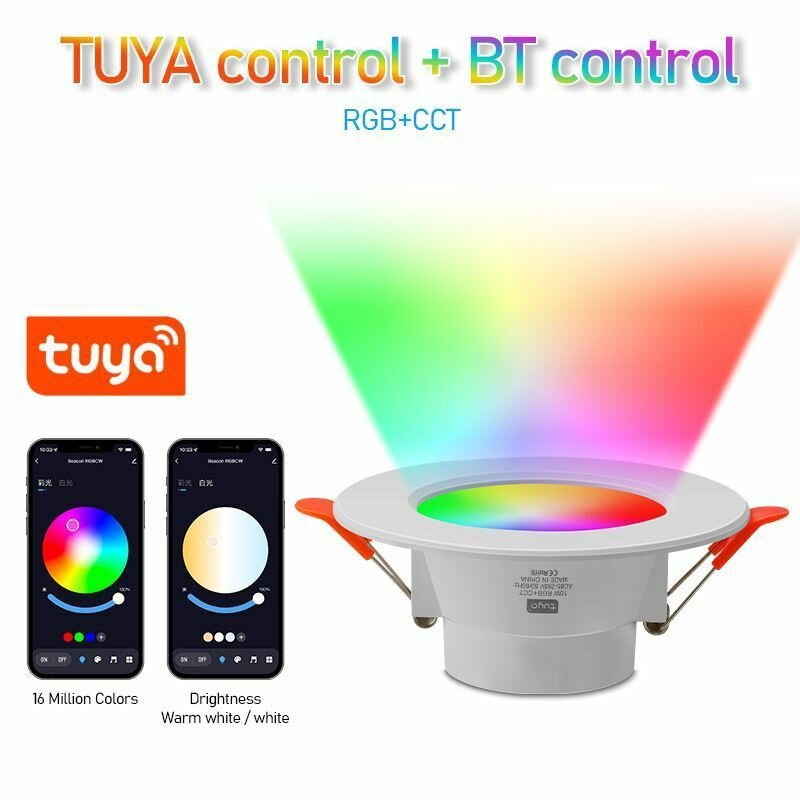 Умная светодиодная лампочка RGB tuya, блютуз, E26, Smart Bulb 10W,1 шт.