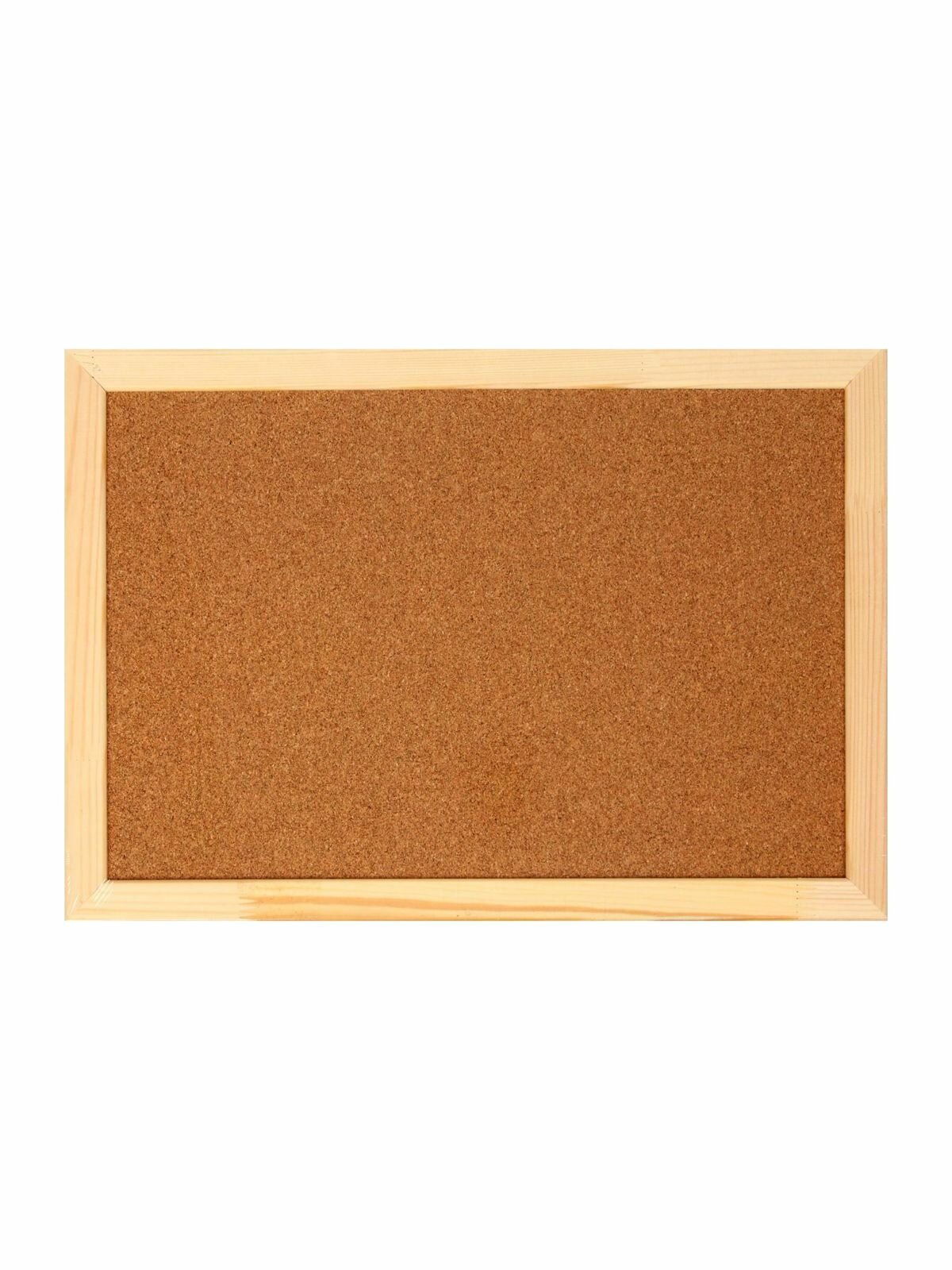 Маленькая пробковая доска Calligrata "Стандарт" на стену в деревянной рамке для школы, офиса и дома, пинборд для заметок, формат А3, 30 х 45 см.