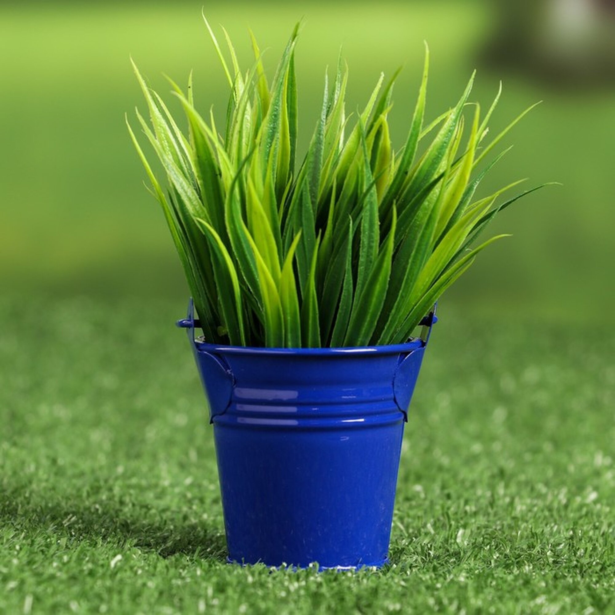 Кашпо Take It Easy "Ведерко Томми", настольное, для цветов, синее, металл, 6 см