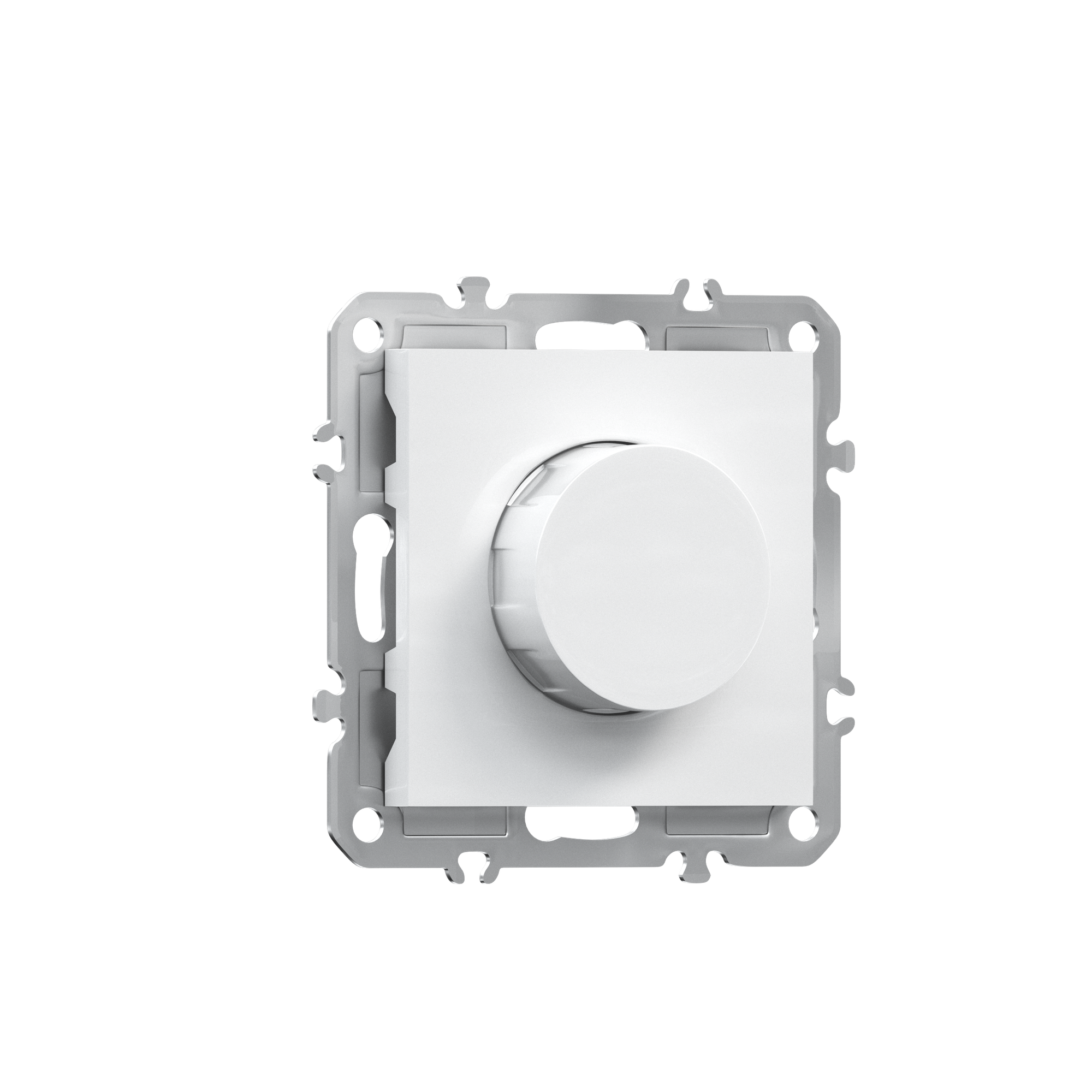 Светорегулятор Triac поворотный LED 100Вт, цвет глянцевый белый, серия A07, Donel