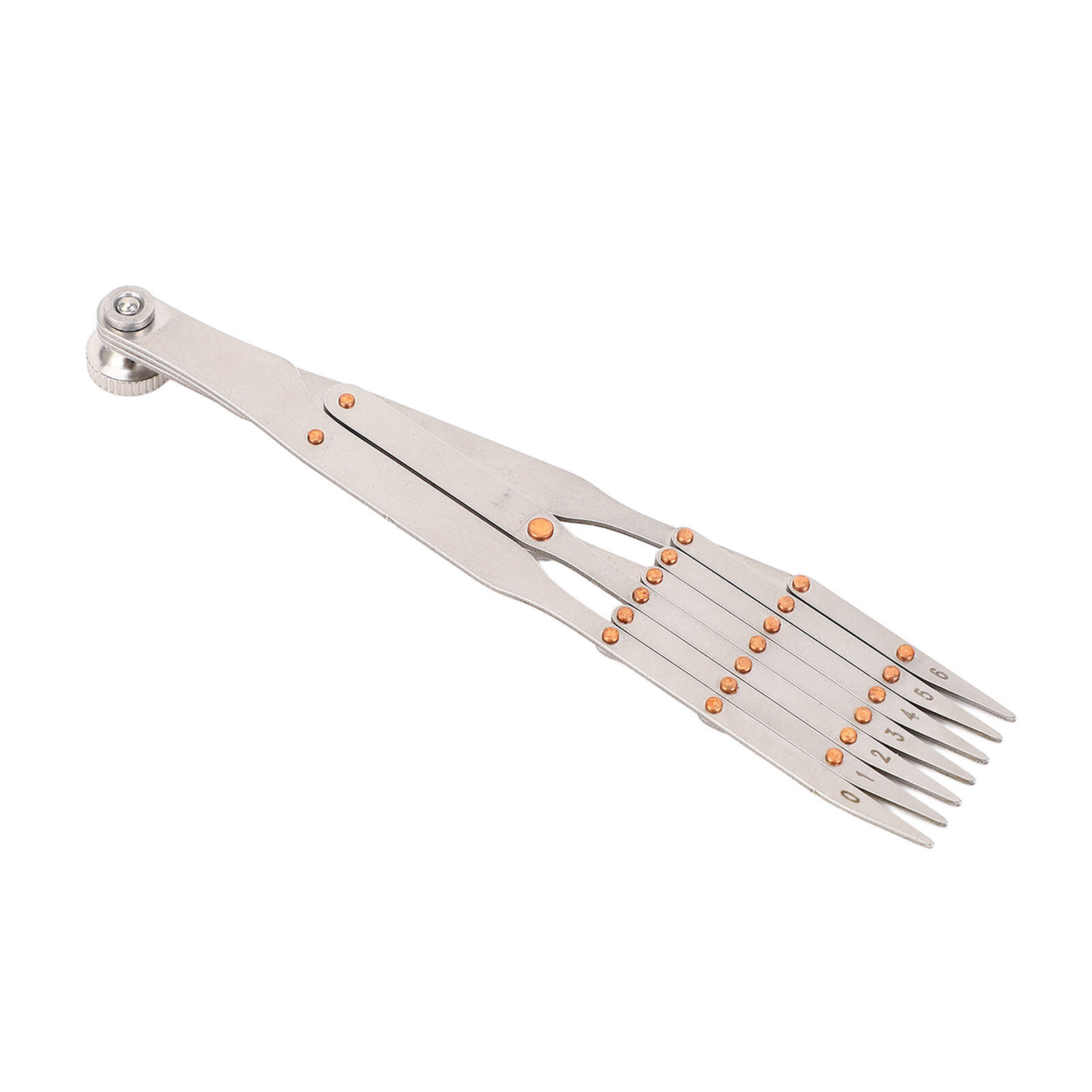 Линейкадляизмеренияравныхрасстоянийизнержавеющейстали, равноудаленнаялинейка, разделительравныхрасстояний, кожаныйремень,7зубцовсфункциейблокировки.