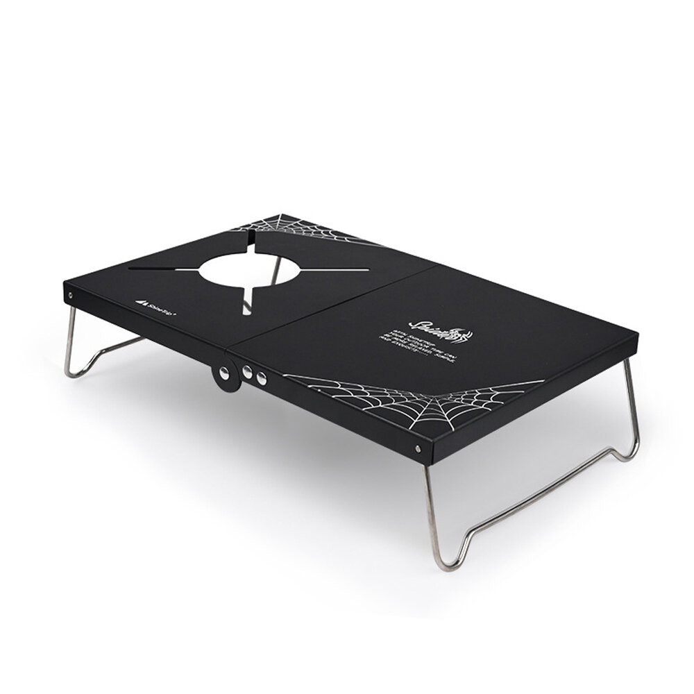 Outdoor Folding Stove Table Barbecue Table Backpacking Table Collapsible Camping Table, Material: Al alloy, stainless steel, Color: Silver / black, Size: 32*21*8cm, Package size: 27*20*3.5cm, Package weight: 350g, Package list: 1 * Stove Table, 1 *