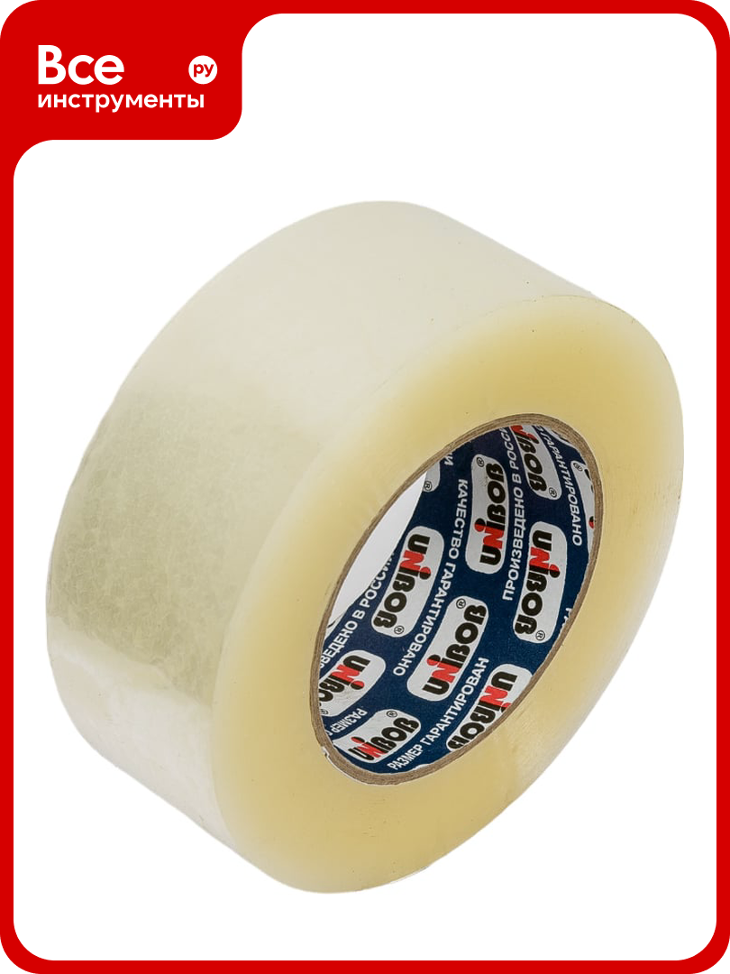 Упаковочная клейкая лента UNIBOB 400 прозрачная 48 мм х 198 м, 40 мкм 214961