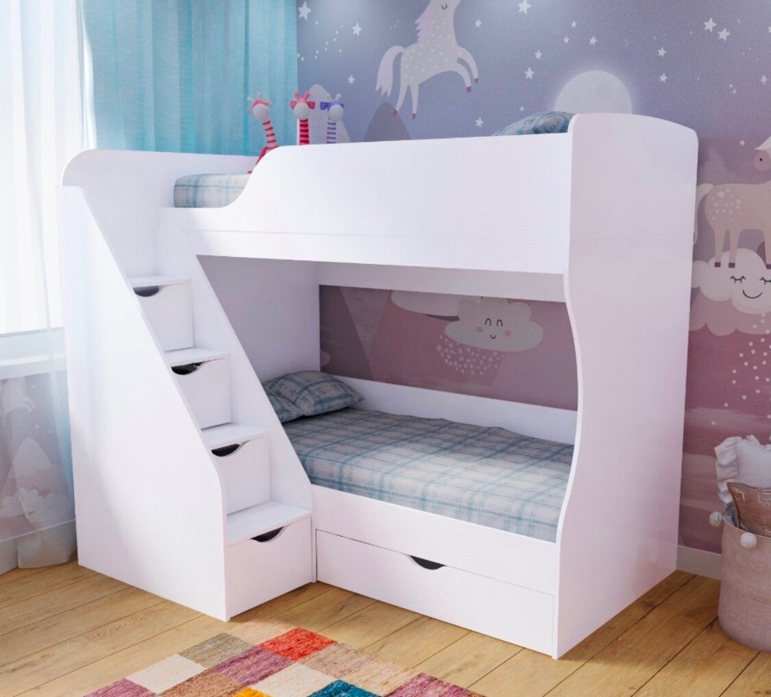 Двухъярусная кровать Умка-3 (левая) 90х200