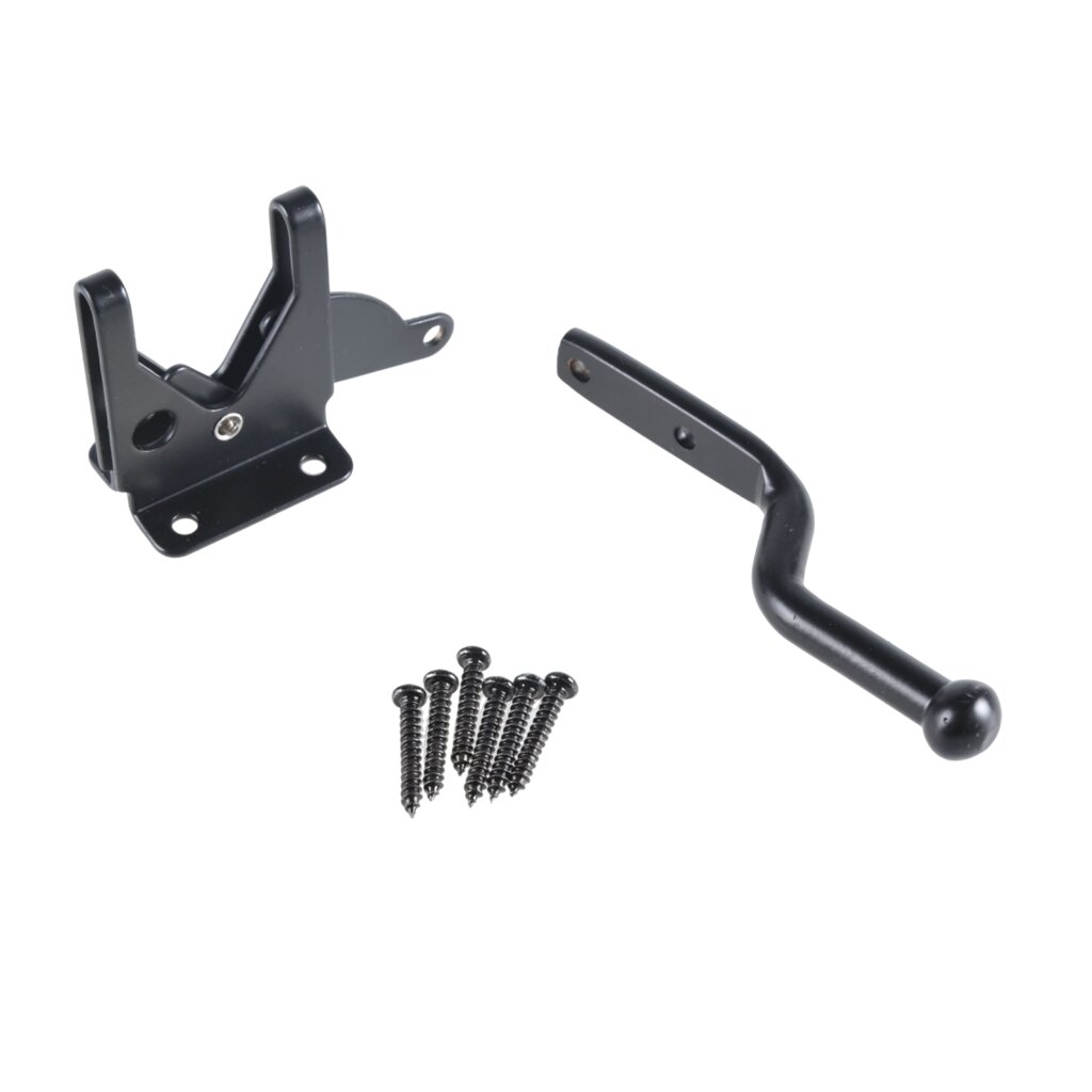 Автоматические защелки ворот с регулировкой силы тяжести Фиксируют стальные самоблокирующиеся болты Сверхмощный замок ворот из черной стали для садовой изгороди