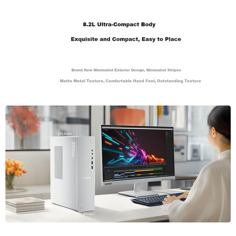 Lenovo ThinkCentre M70s Gen 13 i7-13620H 16GB RAM 1TB SSD Desktop Computer with 23.8-inch Monitor