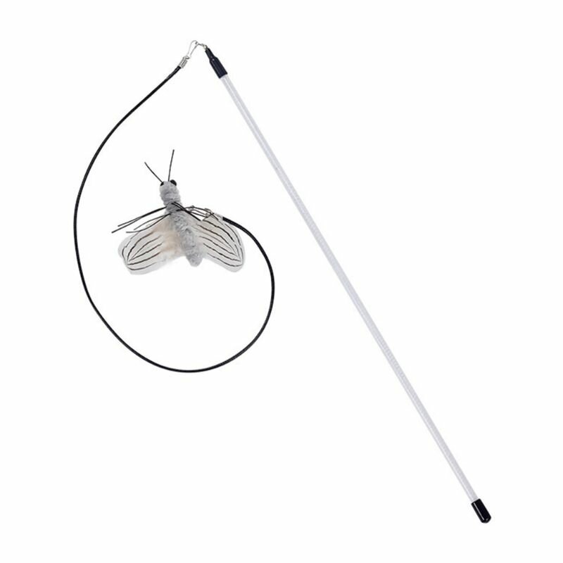 Домашнее Летающее Насекомое Funny Cat Stick-Серый Большой Мотылек