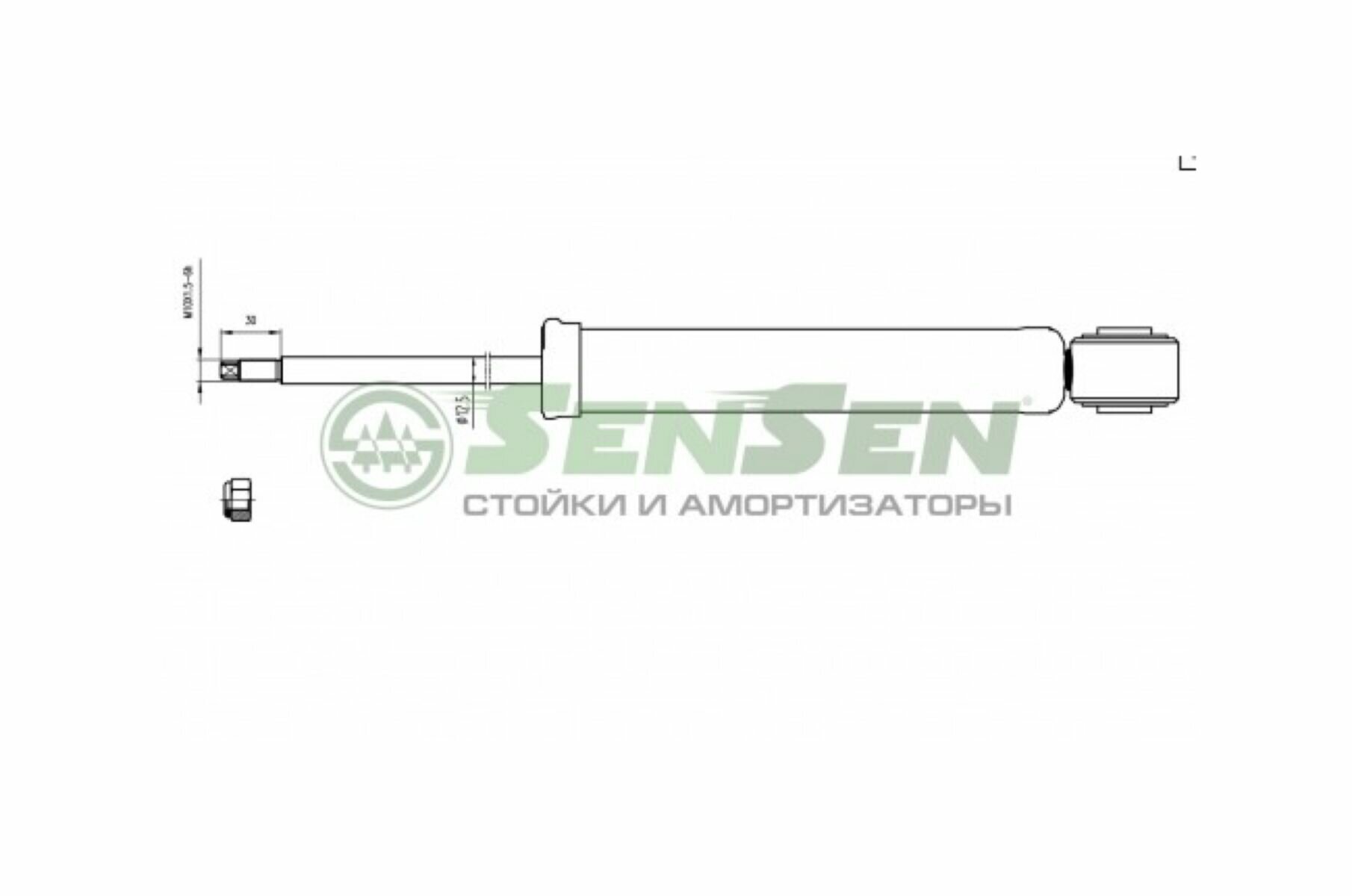 Амортизатор Зад. Chevrolet Cruze J300(Sensen 32120308)