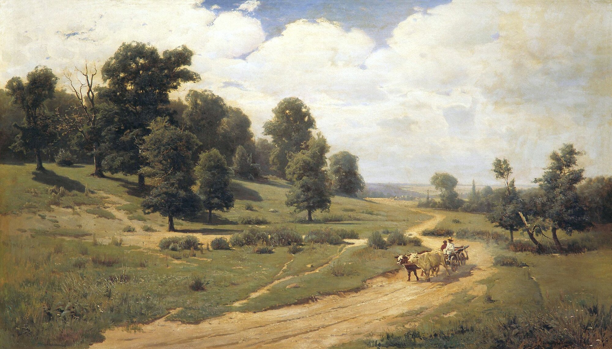 Картина Васильковского Сергея Пейзаж малороссии 80х45 см