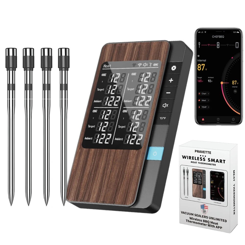Беспроводной термометр для мяса Bluetooth 4 Probe