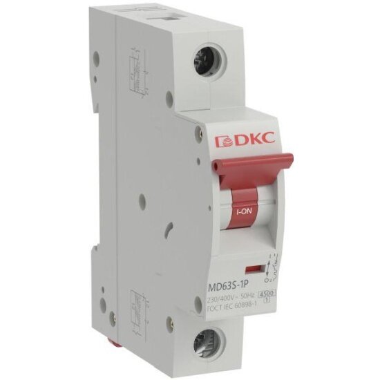 Автоматический выключатель модульный Dkc YON 1п C 25А 4.5кА, max MD63S, MD63S-1PC25
