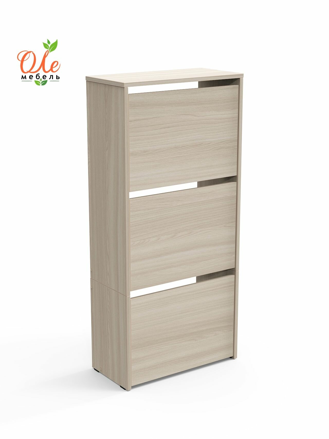 Обувница, тумба для обуви в цвете ясень шимо светлый