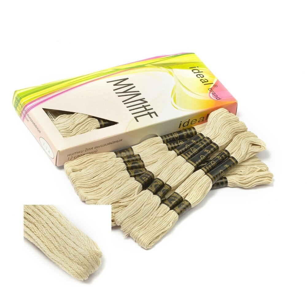 Нитки мулине IDEAL 100% хлопок, 24х8 м, цвет 454 (МУЛ. ТВ. IDEAL.454)