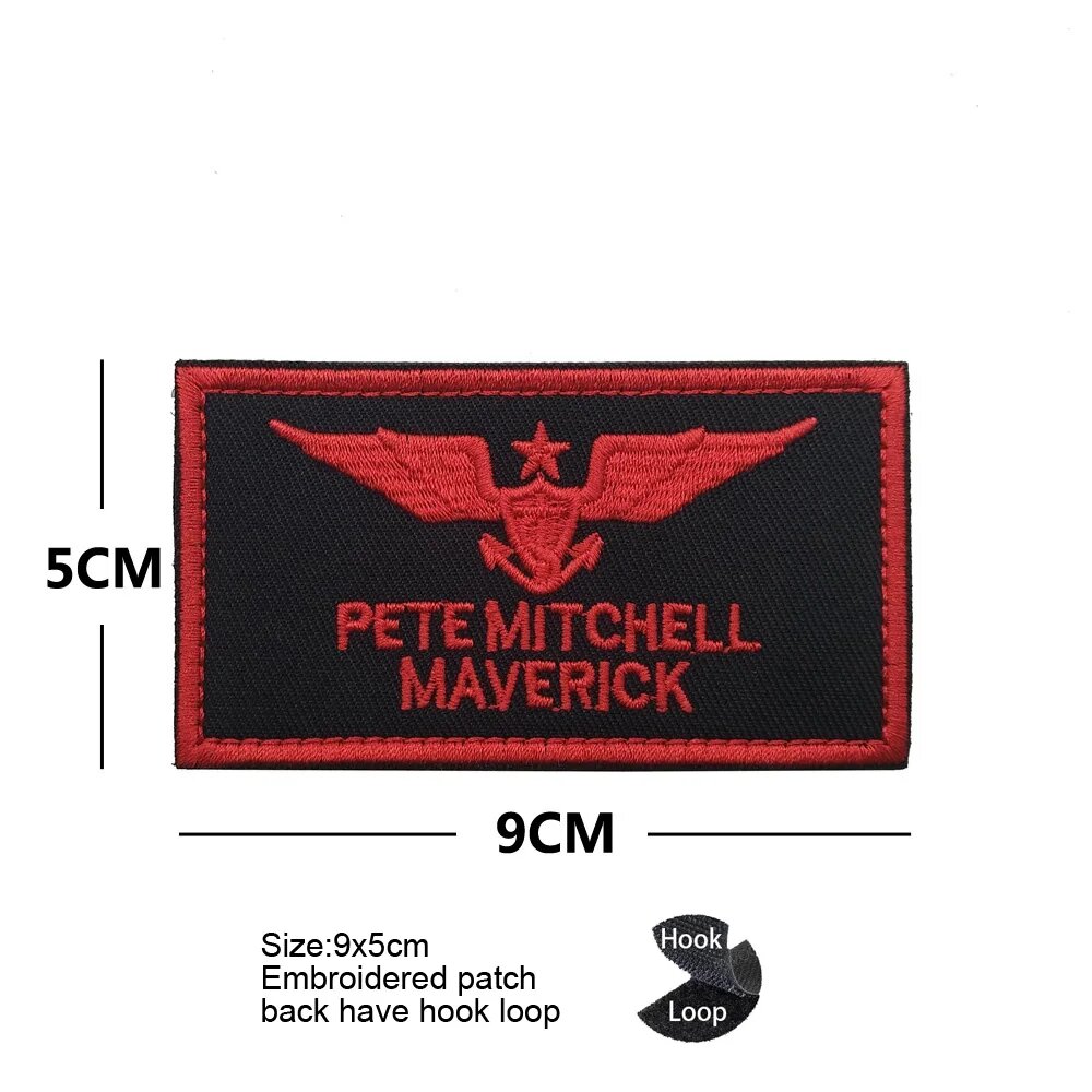 Набор патчей для одежды ZTY Красный, hook Loop patch 19