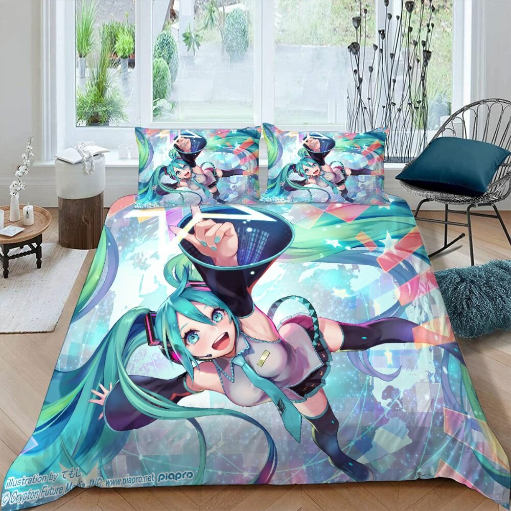 Пододеяльник, Постельное белье 1,5 спальное / 2-х спальное, Hatsune Miku