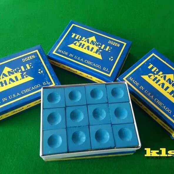 Мел для бильярда "Triangle", Tweeten, синий, 12 штук/коробка