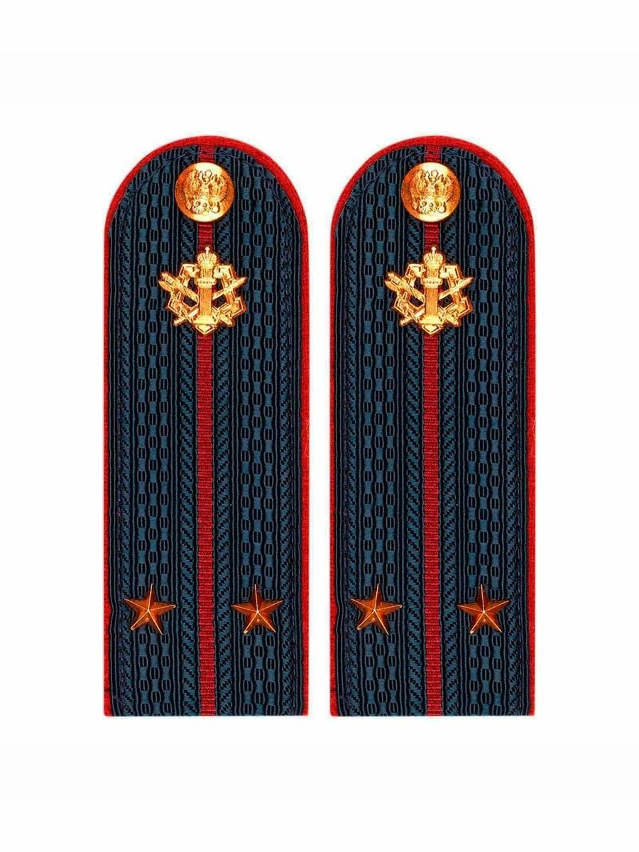 Погоны фсин темно-синие лейтенант с петлицей, Материал Пластиковые