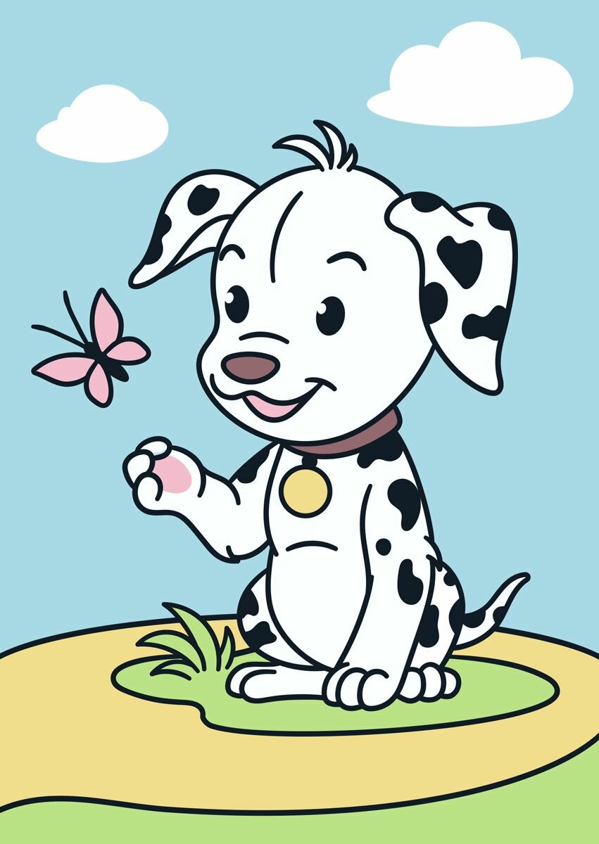 Набор для рисования песком, фреска "Hobbius" SPT-01 16.5 x 23 см №32 Далматинец