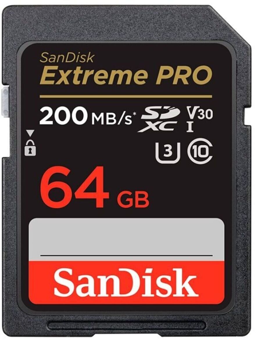 Карта памяти SANDISK EXTREME PRO 64 GB 200/90