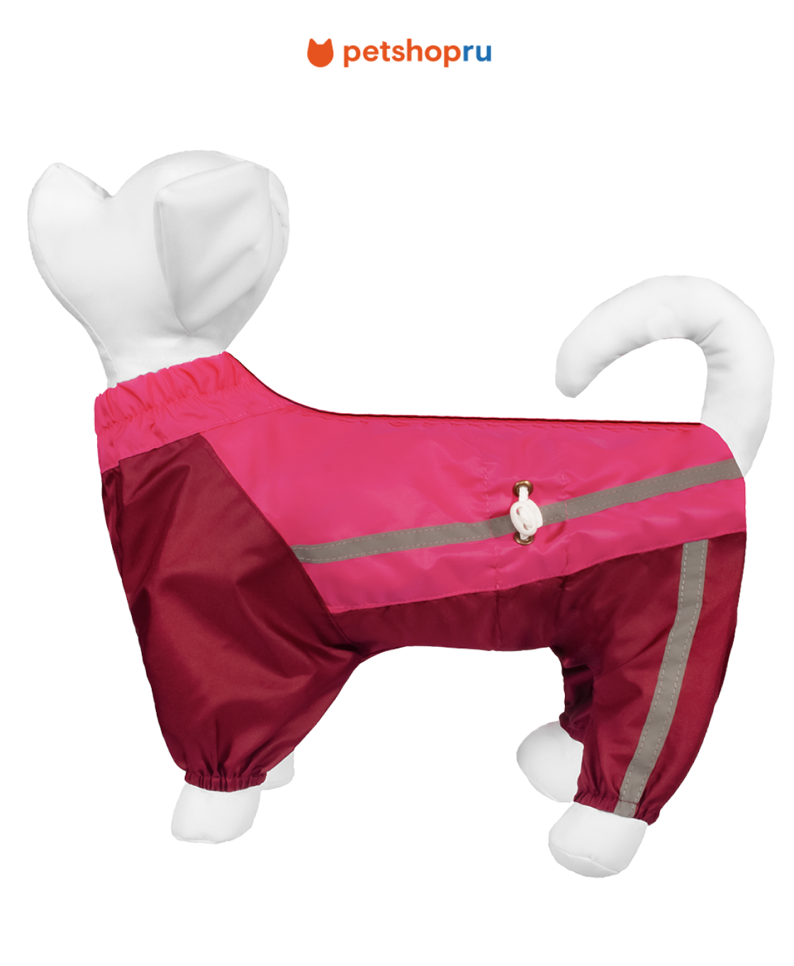 Tappi одежда Комбинезон "Твист" для собак, малиновый/вишневый, M, размер 27 см, для девочки