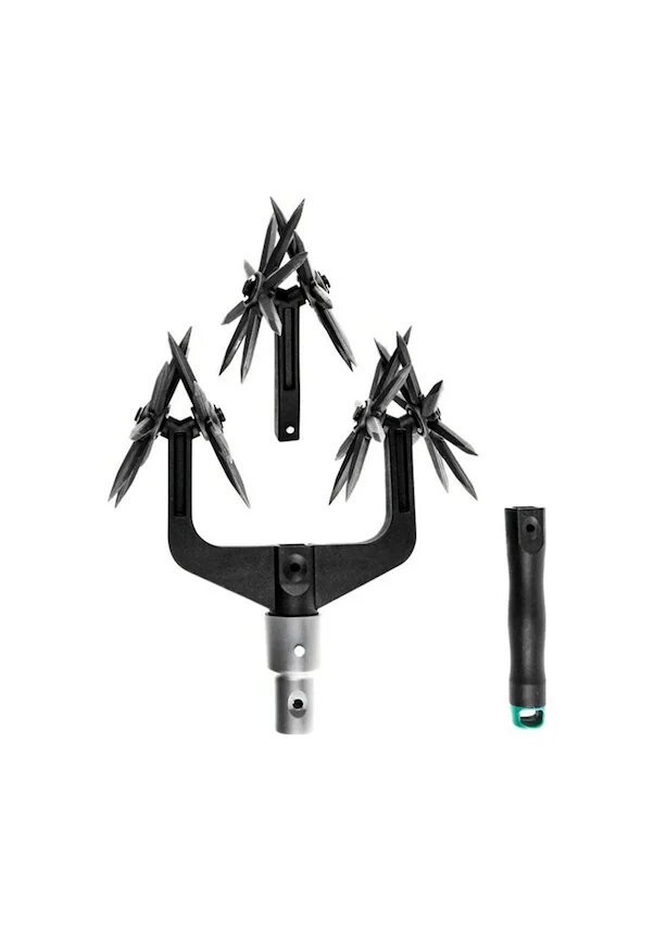 Набор инструментов для роторного культиватора, ручной садовый культиватор со съемным редуктором, садовый скарификатор 2 в 1, аэратор для повторного засева газона или перемешивания почвы, роторный культиватор