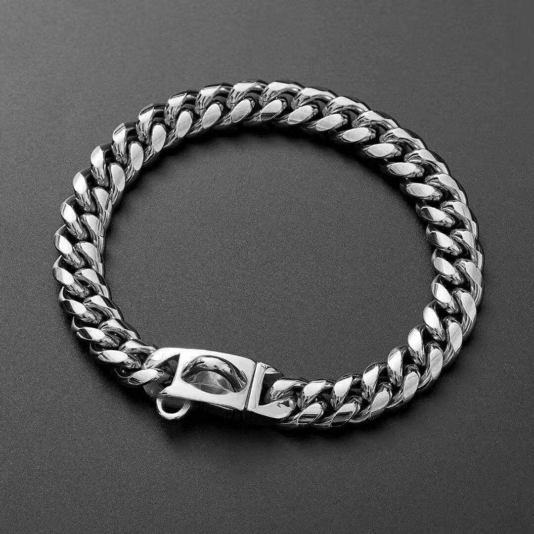 Ошейник-цепочка для собак, металлический ошейник из нержавеющей стали толщиной 14 мм, подходит для средних и крупных собак